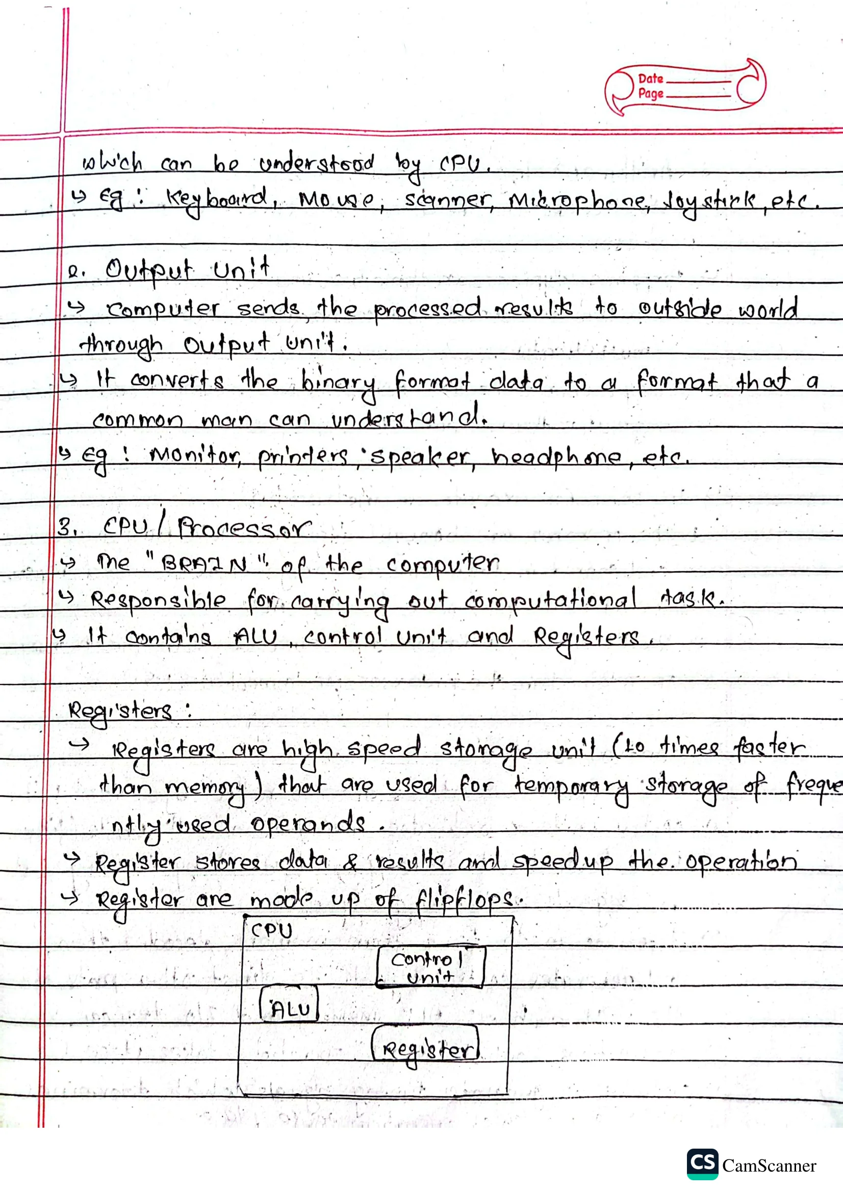 Computer Architecture Handwritten Note | Notestation