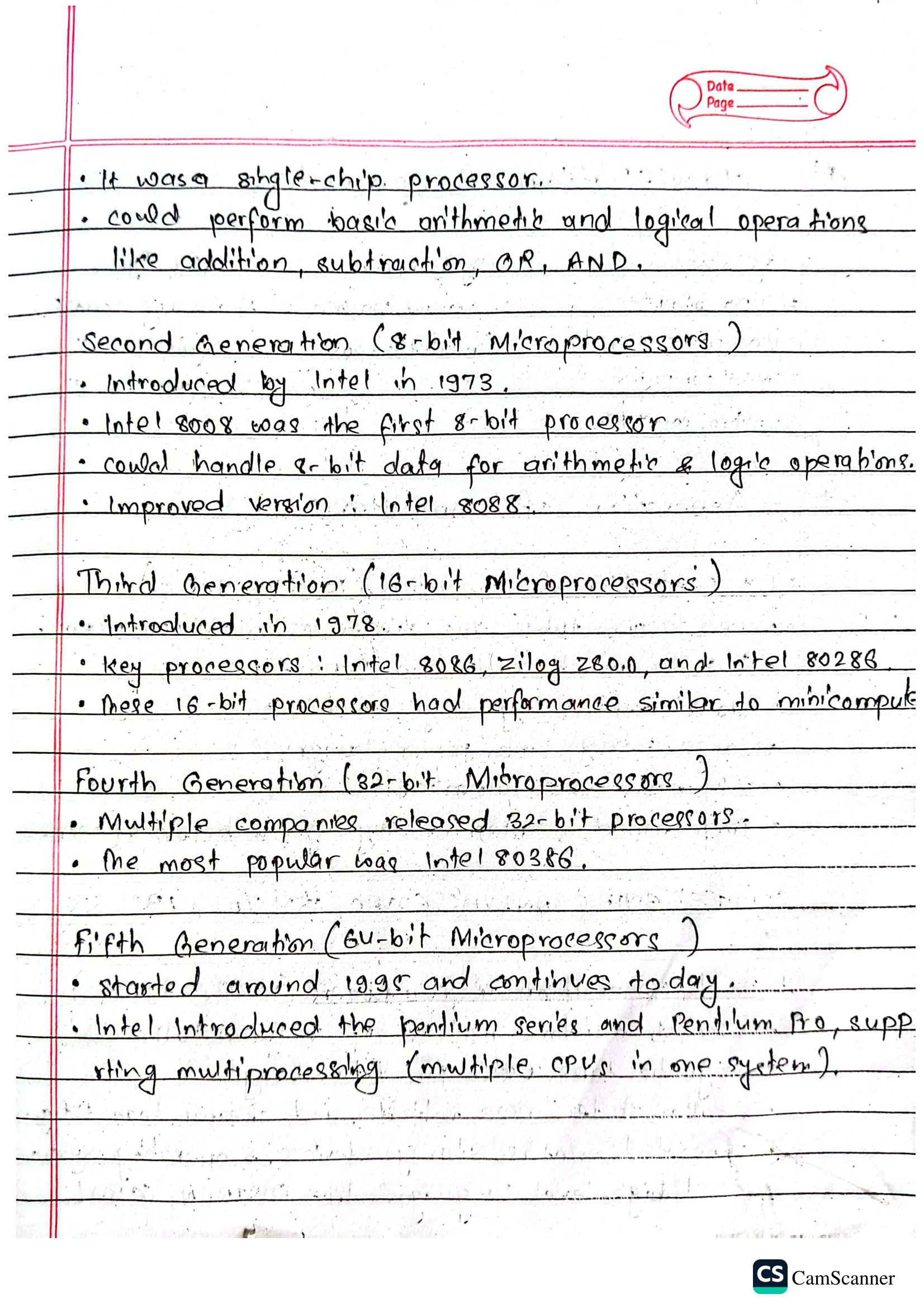 Computer Architecture Handwritten Note | Notestation