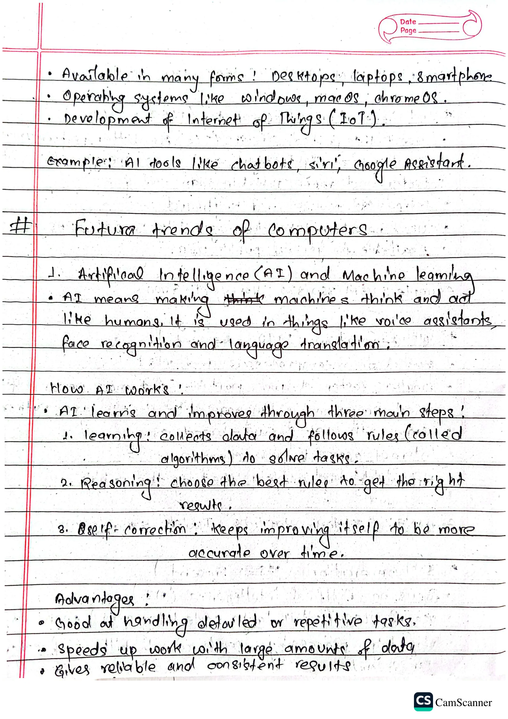 Computer Architecture Handwritten Note | Notestation