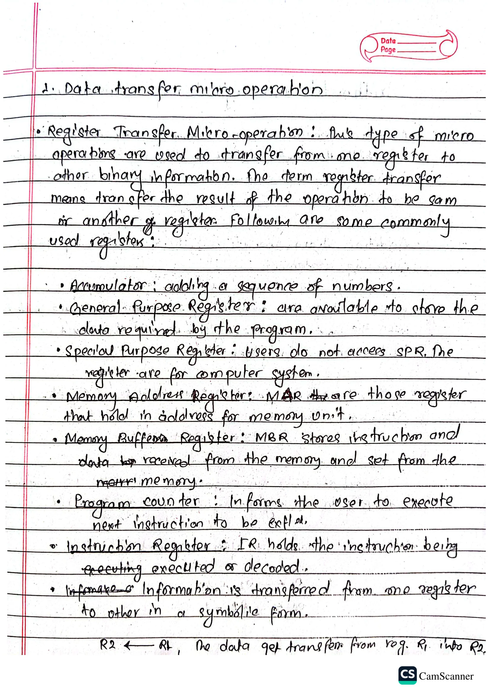 Computer Architecture Handwritten Note | Notestation