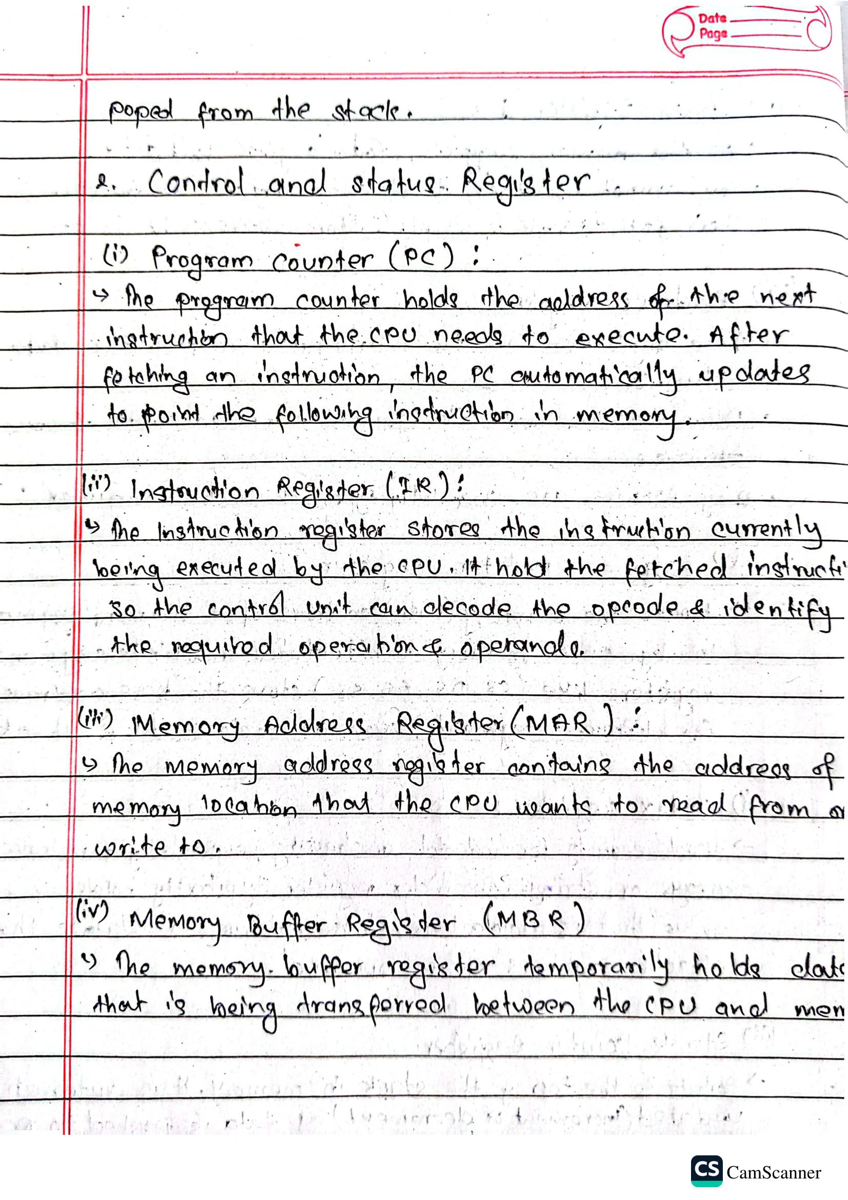 Computer Architecture Handwritten Note | Notestation