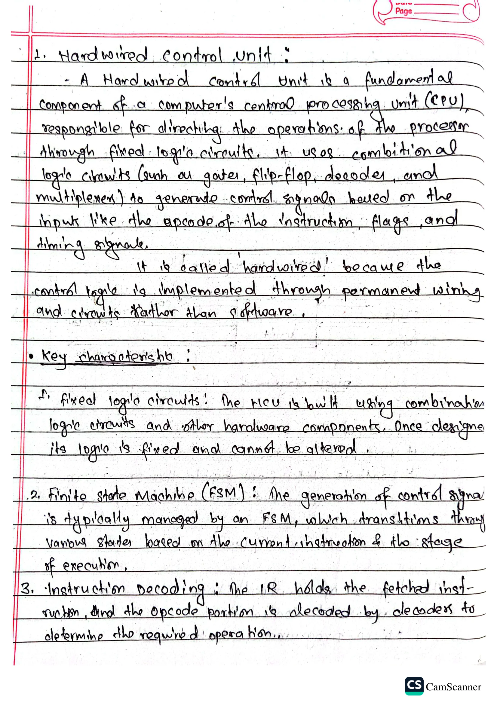 Computer Architecture Handwritten Note | Notestation
