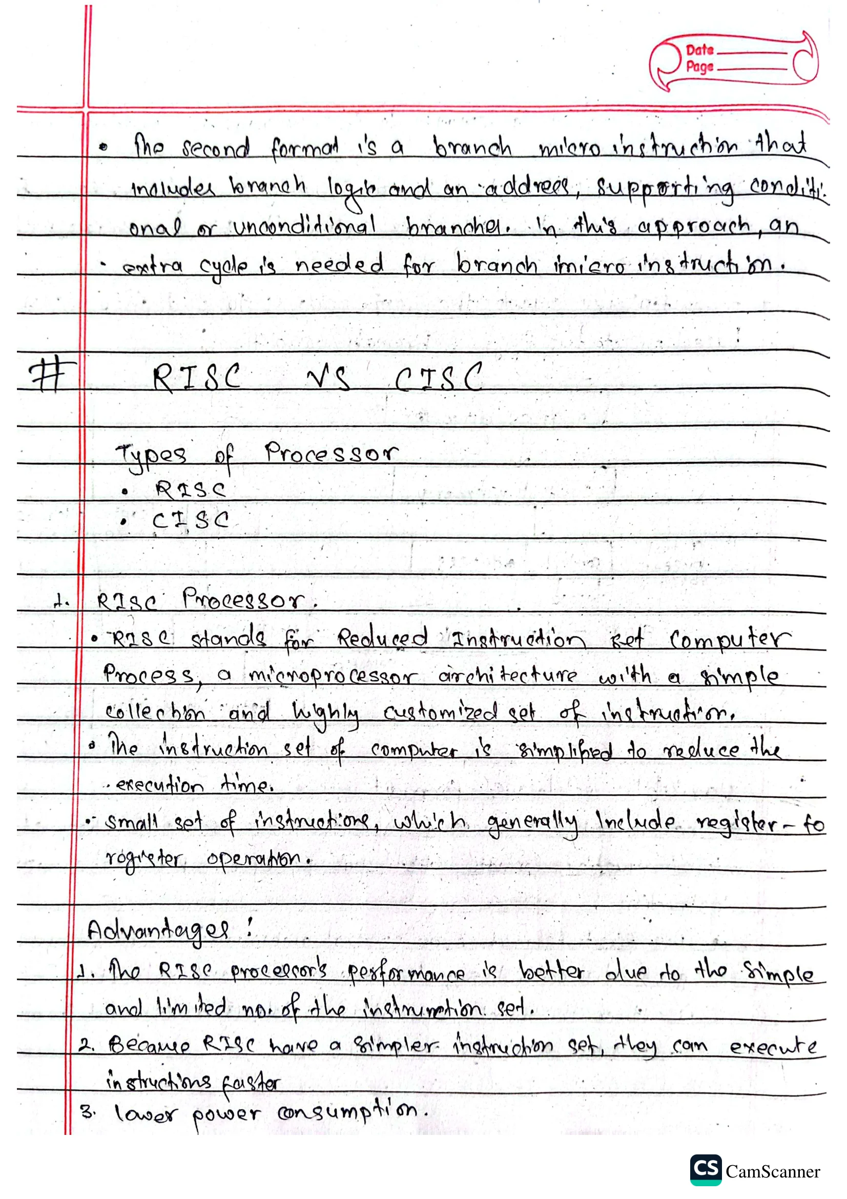 Computer Architecture Handwritten Note | Notestation