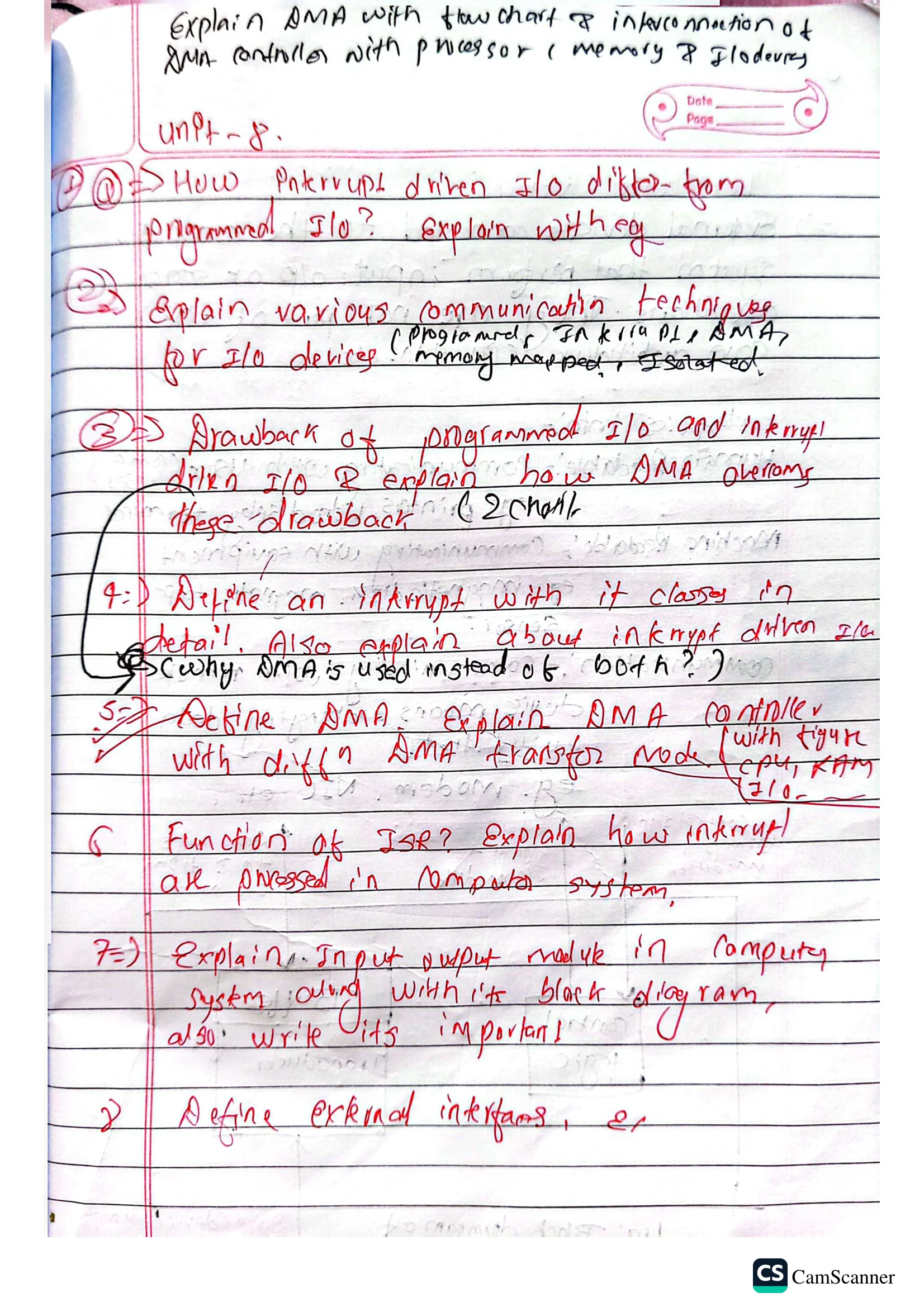 Computer Architecture Handwritten Note | Notestation